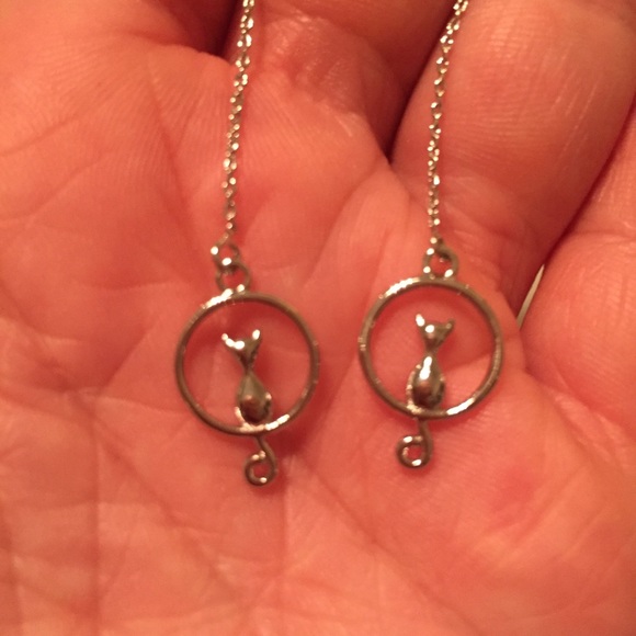 Kathrono | Jewelry | Cat In Full Moon Earring Stringers | Poshmark